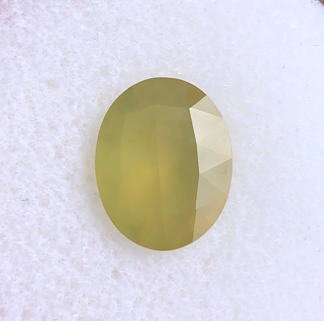 7.6ct Idocrase/vesuvianite Rose/triangle Cut Loose Oval - Etsy