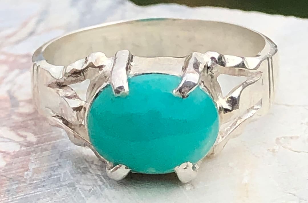 Gem Silica Set in a Silver Ring Size 7. - Etsy