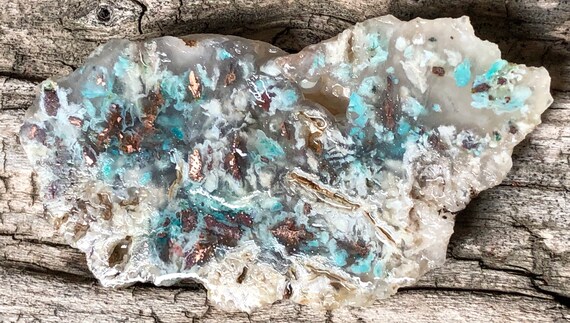 Gem Silica With Native Dendrite Copper Slab - Etsy