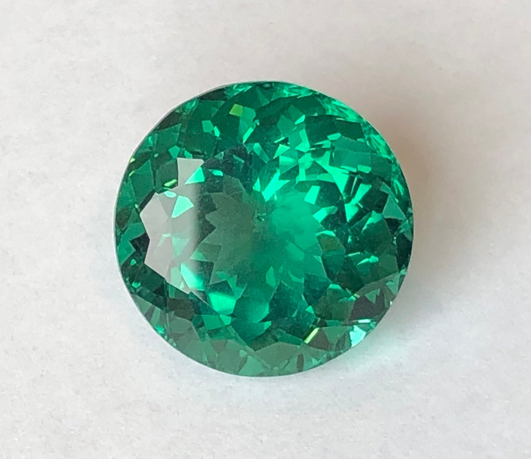 37.34ct Large Green Teal Helenite Portuguese Cut Gemstone - Etsy