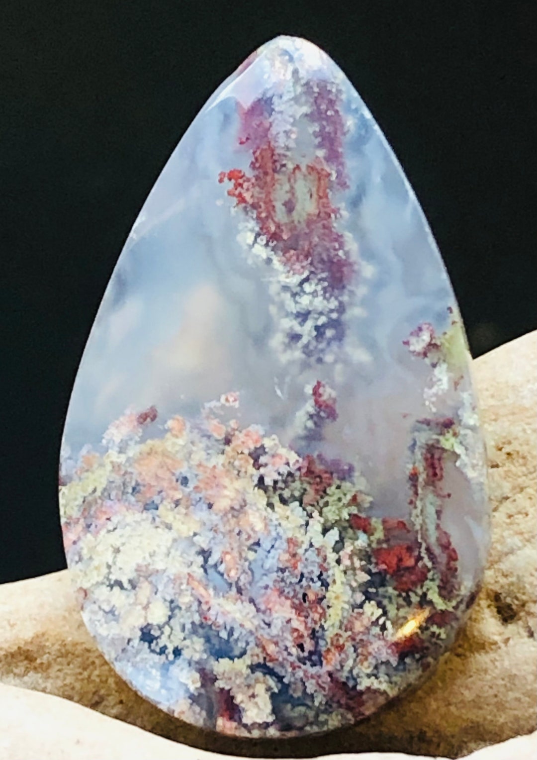 Clear Botryoidal Chalcedony Agate With Colorful Plume Moss - Etsy