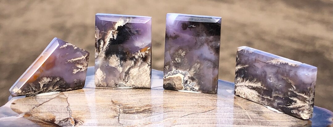 Purple Botryoidal Chalcedony Plume Moss Agate Cabochons/price is per ...