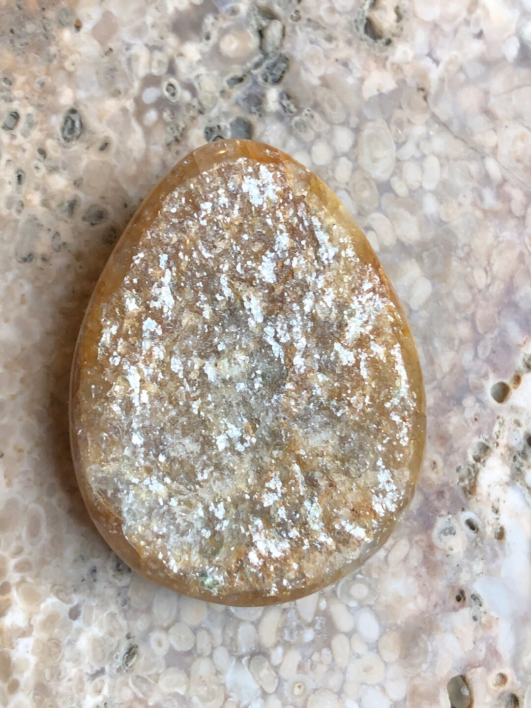 Montana Shocked Quartz With Mica/cabochon Crafted by Blaze - Etsy