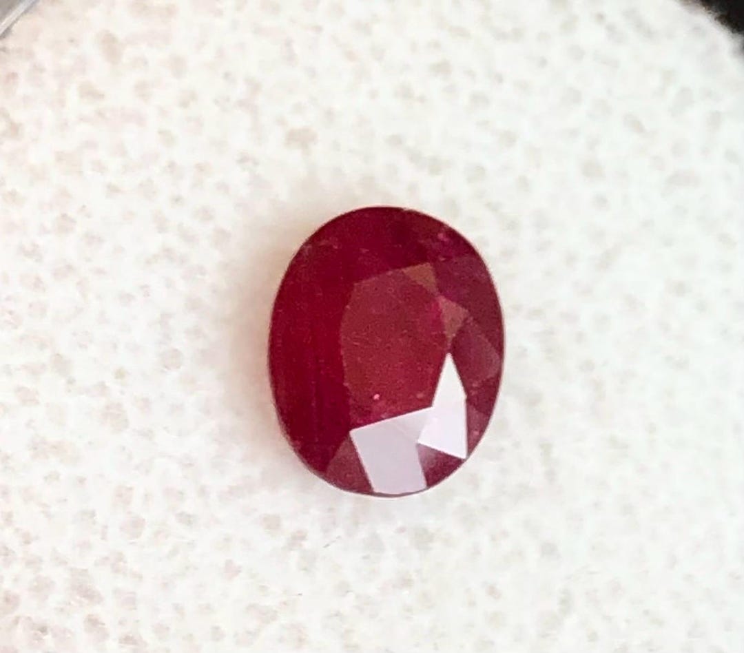 1.86ct Burma Ruby Blood Red Oval Gemstone - Etsy