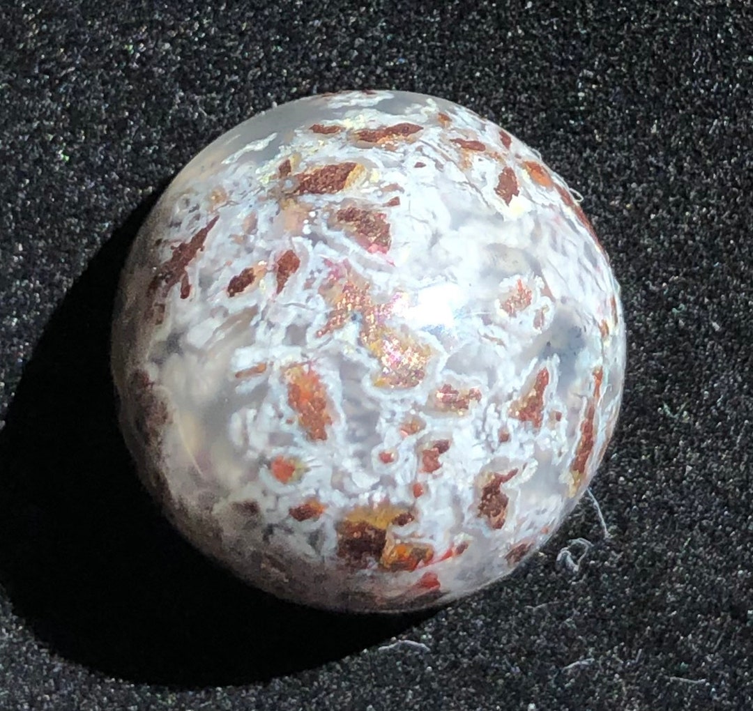 Rare Native Copper Dendrites in Chalcedony/cabochon Created by Blaze - Etsy
