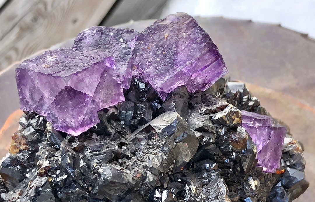 Cubic Fluorite Sphalerite Matrix Specimen - Etsy