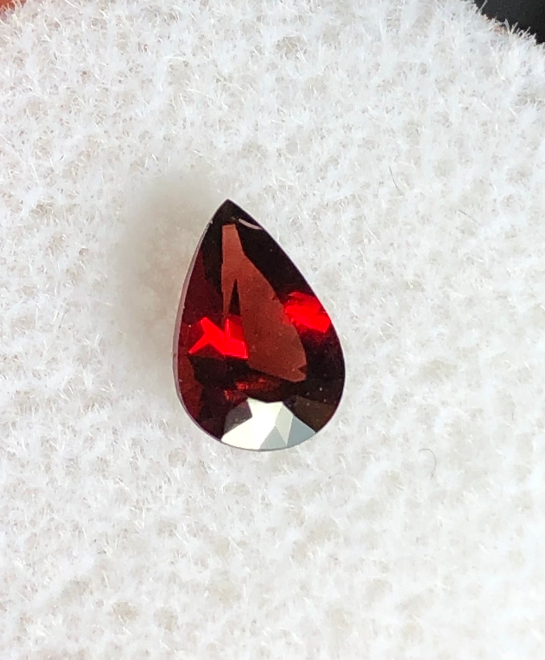 Royal Red Garnet .88ct Pear Cut - Etsy