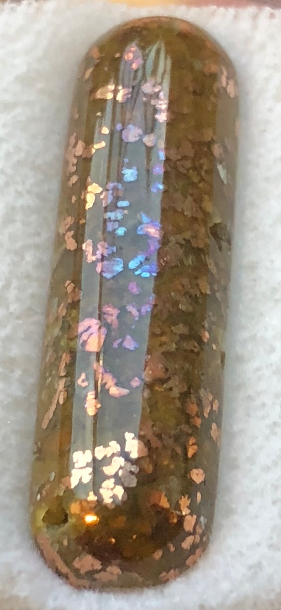Rare Native Dendrite Copper in Agate/semi Cylinder Cabochon Crafted by ...