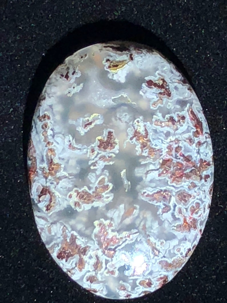 Rare Native Copper Plume Dendrites in Chalcedony/cabochon - Etsy