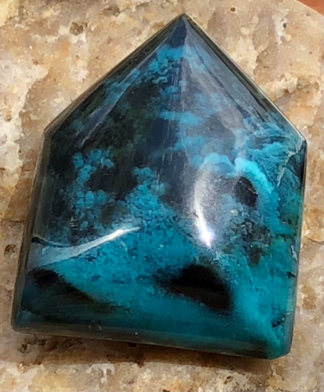 Doko Gem Silica/chrysocolla Bacan Island Indonesia/cabochon Crafted by ...