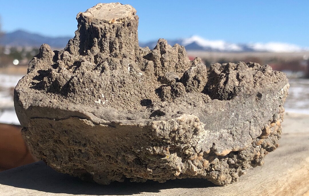 Montana Miniature “devils Tower” Cabinet Specimen Ejecta Melt Limestone ...