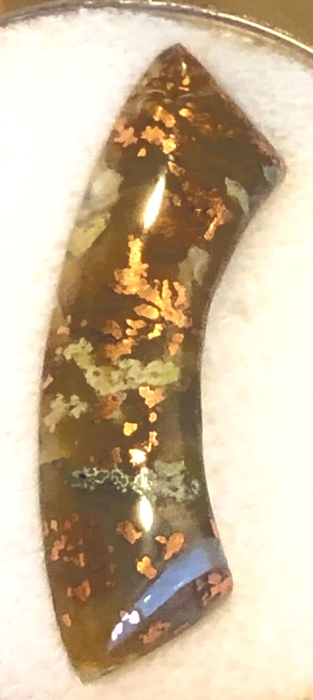 Rare Native Dendrite Copper in Agate/noodle Shaped Cabochon Crafted by ...