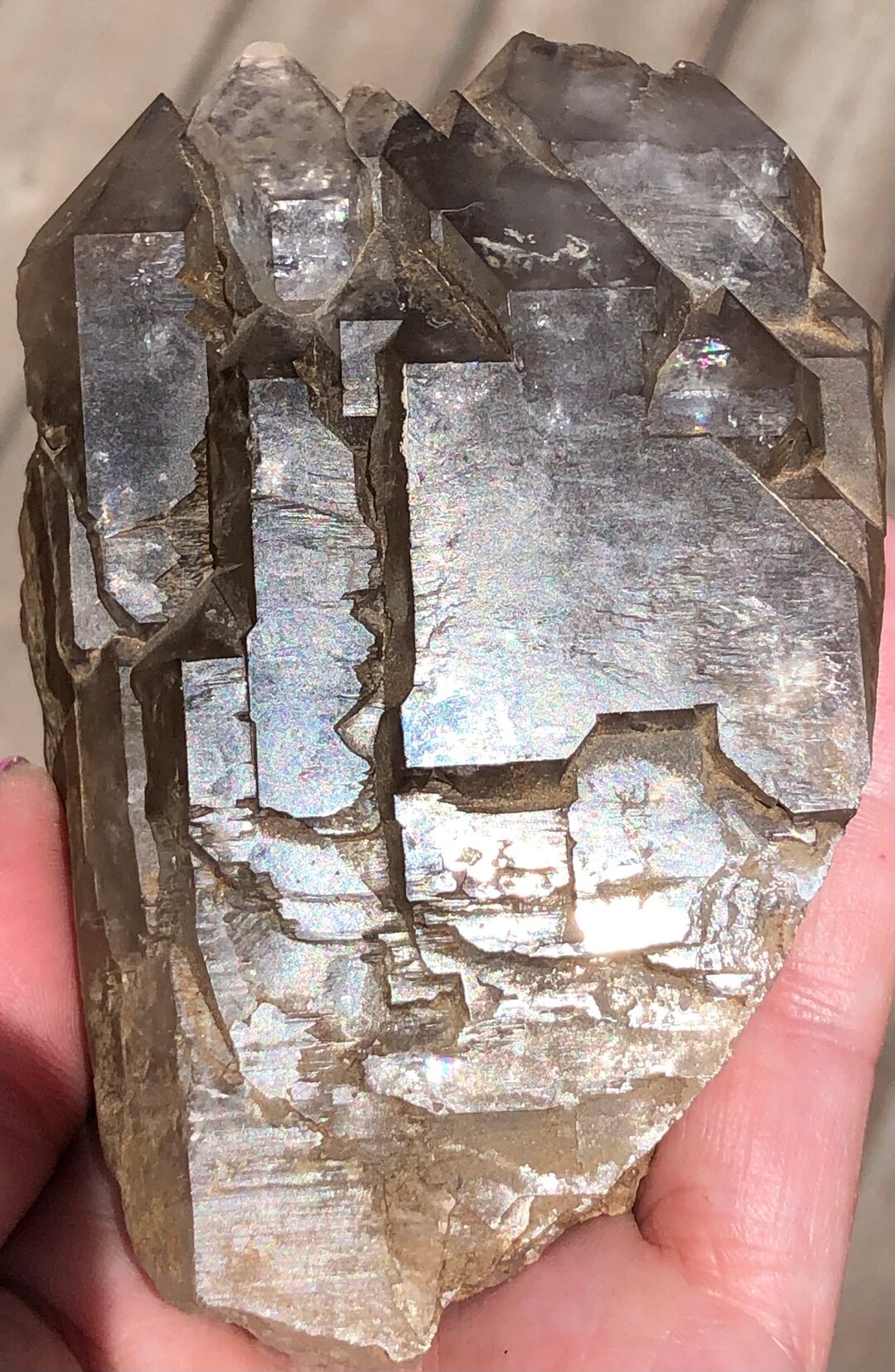 Elestial Smokey Quartz Crystal With Several Points/record Keeper - Etsy