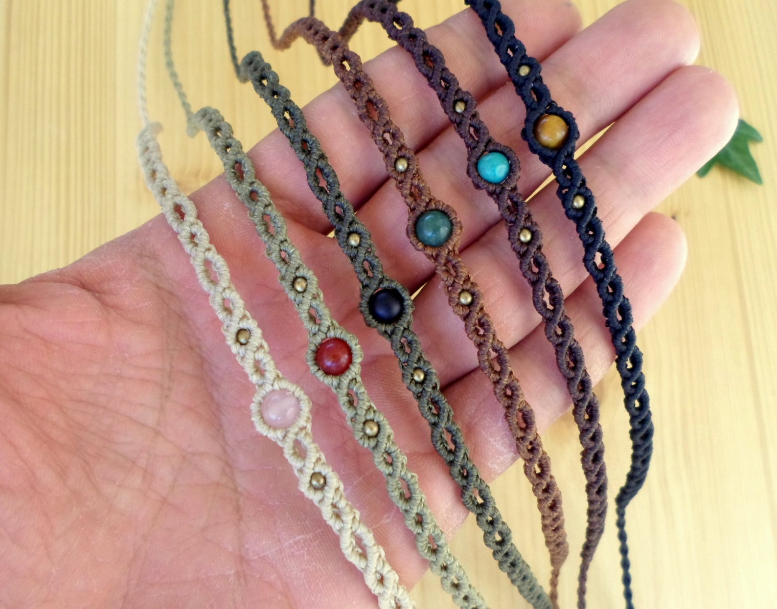 Macrame Choker Boho Headband Macrame Jewelry Gemstone - Etsy