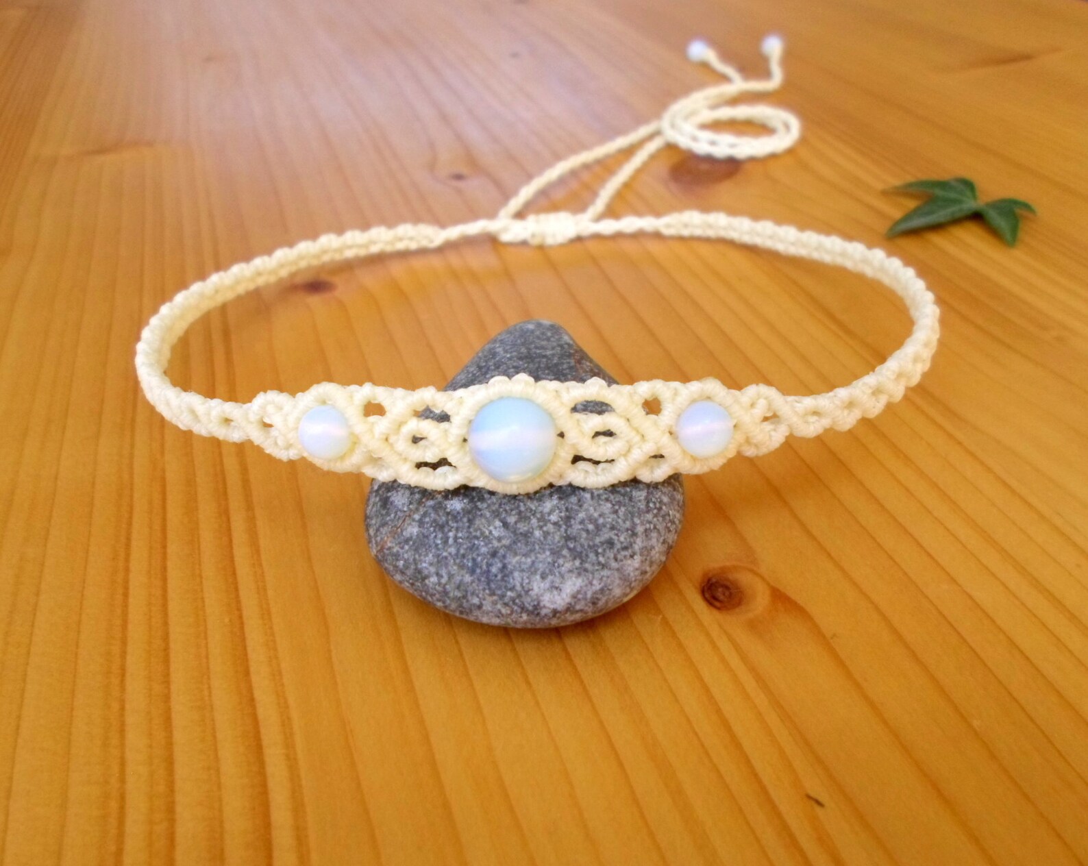 Opalite Choker Macrame Jewelry Macrame Choker Opalite - Etsy