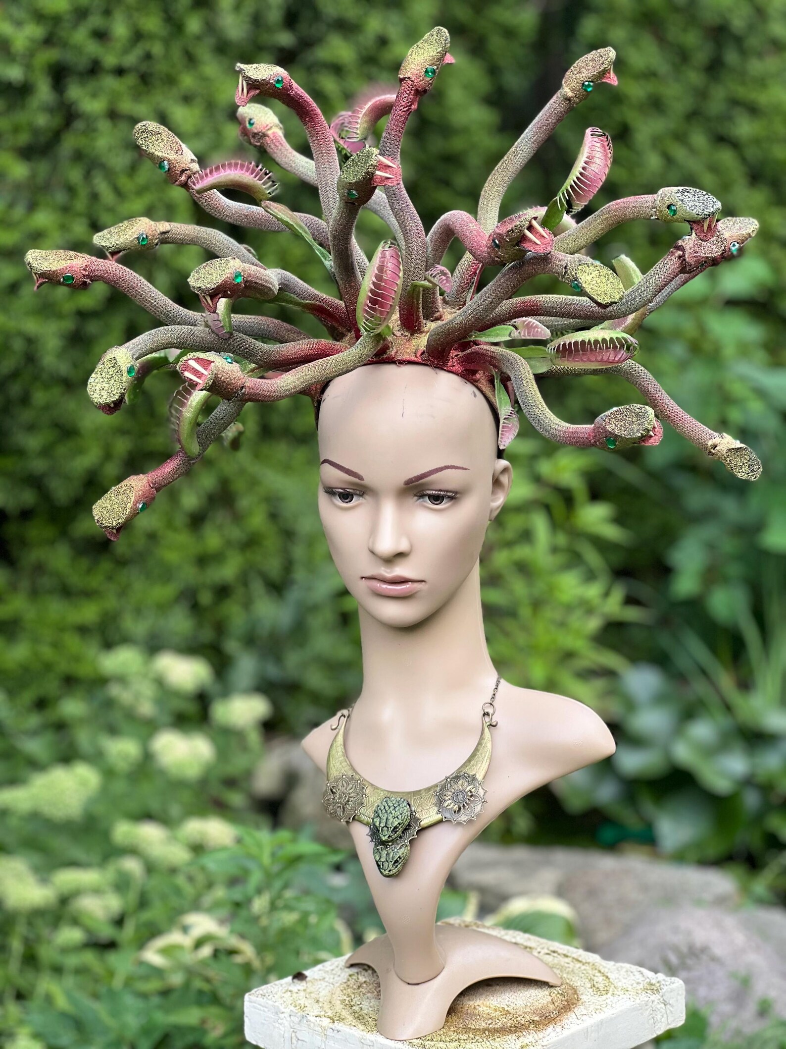 MADE TO ORDER 12 to 20 Days Medusa & Venus Flytrap Headpiece, Snake ...