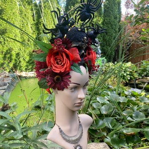 READY TO SHIP Spider Crystal Headdress, Spider, Spider Headdress, Skull ...