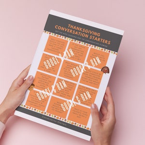 Thanksgiving Conversation Starters Printable, Kids Activity Printable ...