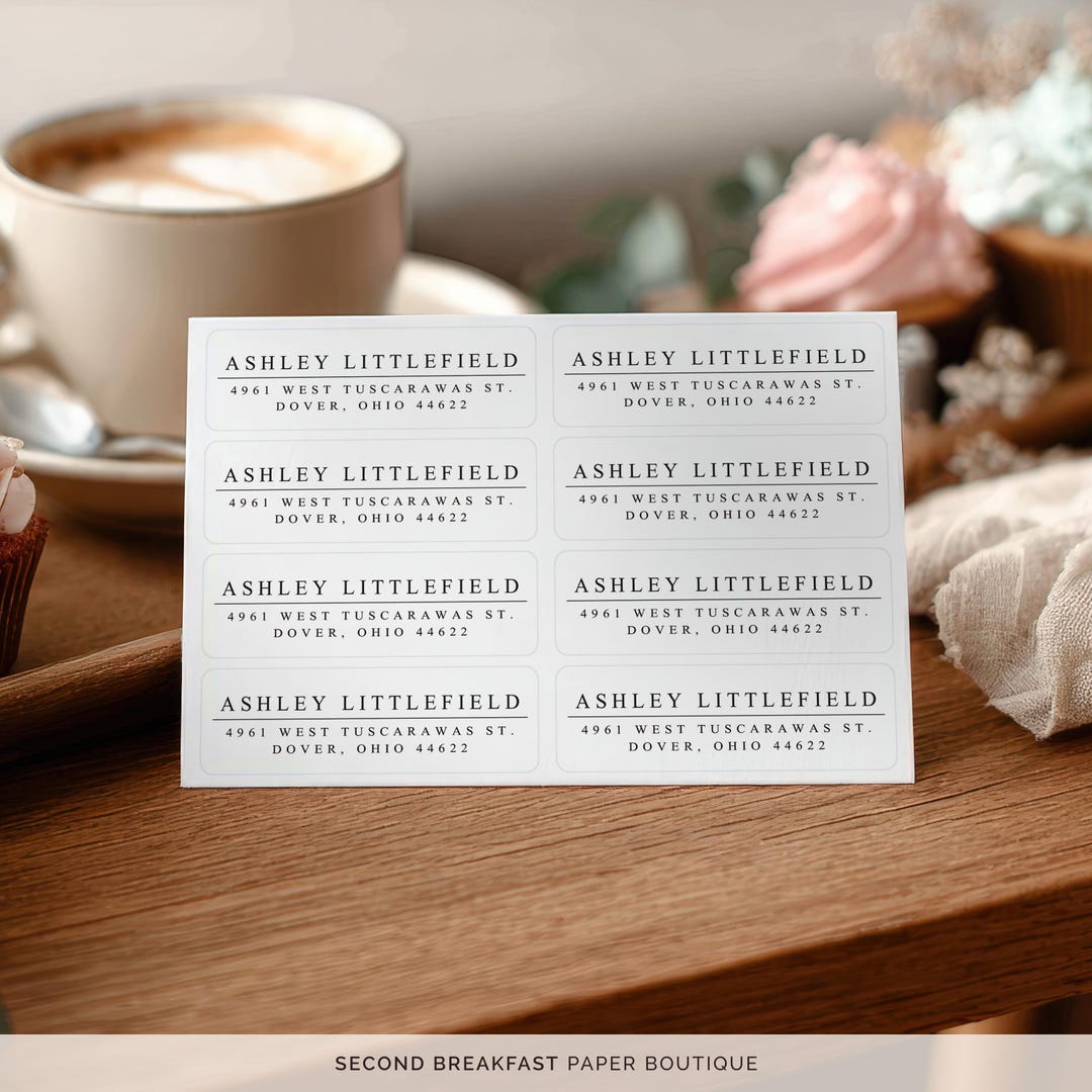 Return Address Label Template • Editable in Templett • Avery 5160 • 1×2 ...