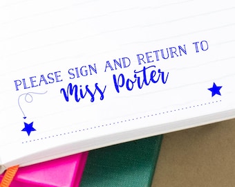 Sign Return Stamp | Etsy