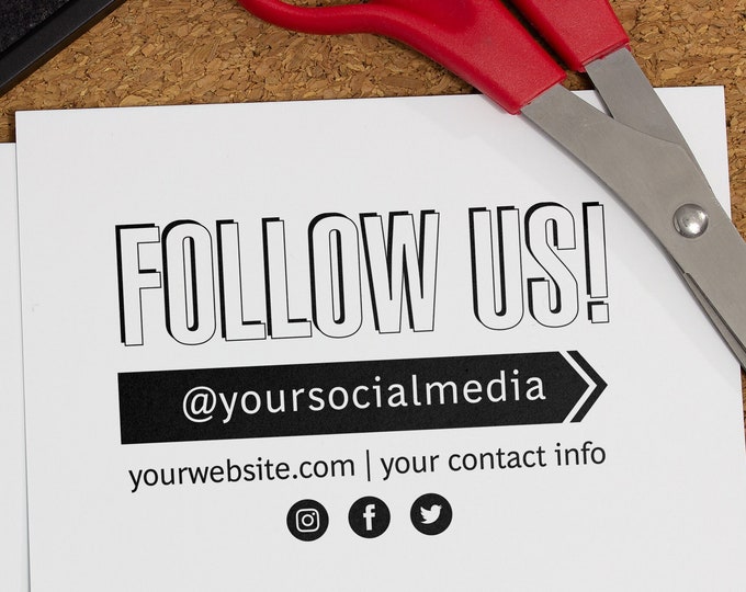 Branding Instagram Stamp - Custom Instagram Handle Stamp for Business ...