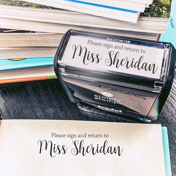 Sign Return Stamp - Etsy