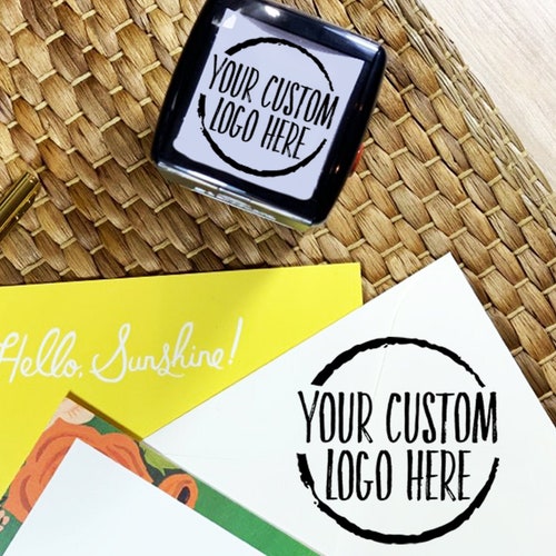 Personalized Business Logo Stamp Personal Rubber Stamp With - Etsy