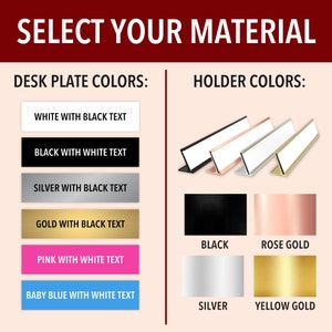 Custom Name Desk Plate | Personalized Name Plate | Choose Your Font and ...