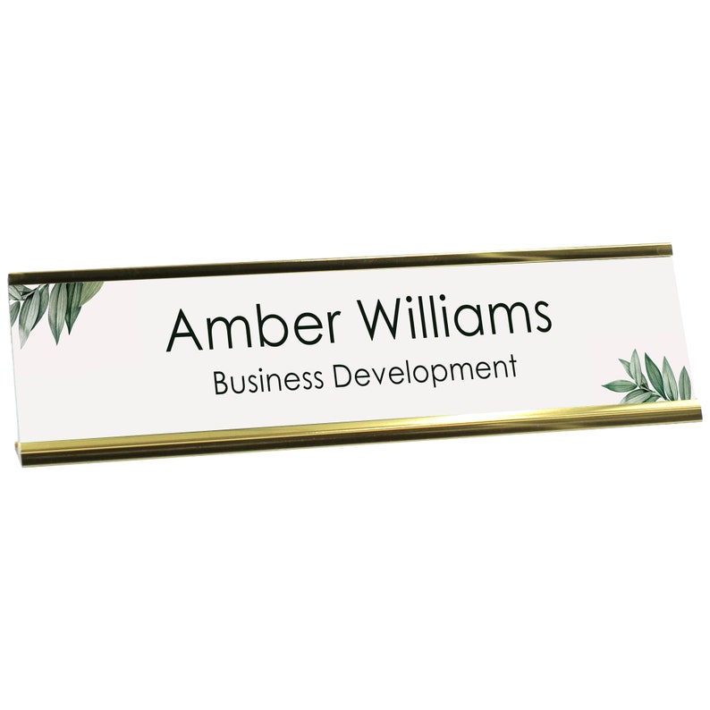 Plant Corners Desk Name Plate Desk Plaque for Plant Lover - Etsy