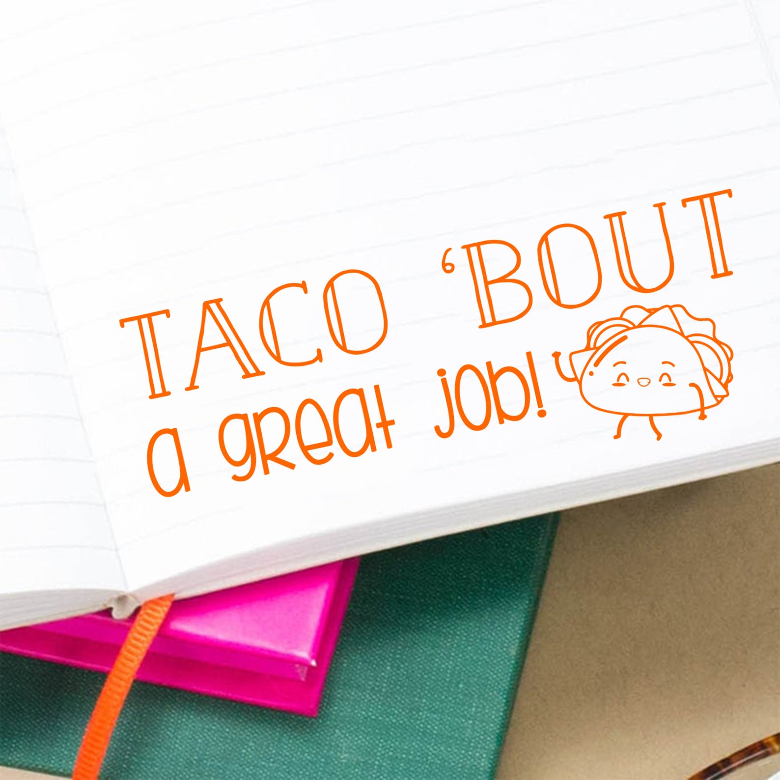 Funny Taco Bout A Great Job Teacher Stamp Grading Stamps - Etsy