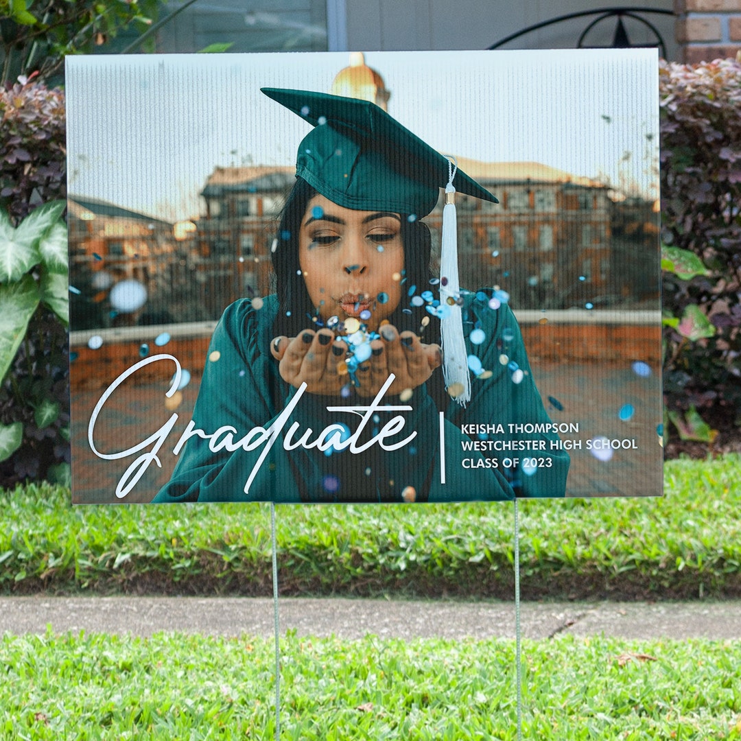 Graduation Yard Sign Custom Photo Yard Sign Custom Sign for - Etsy