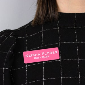 Custom Name Tag, Plastic Engraved Name Badge, Company Name Tags for ...