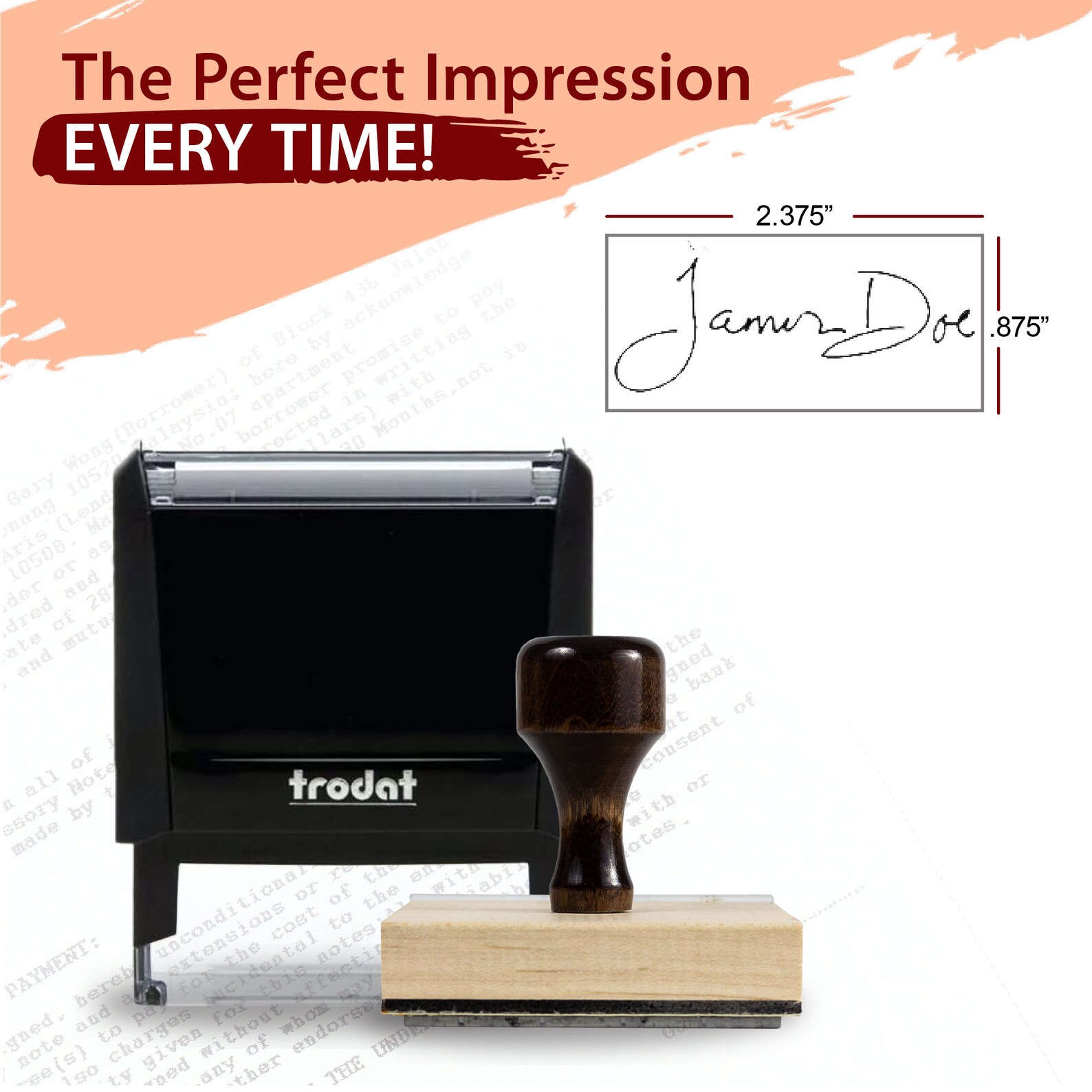 Personalized Signature Stamp Self Inking Signature Stamp - Etsy
