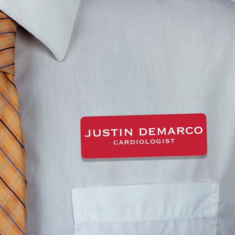 Custom Name Tag, Plastic Engraved Name Badge, Company Name Tags for ...