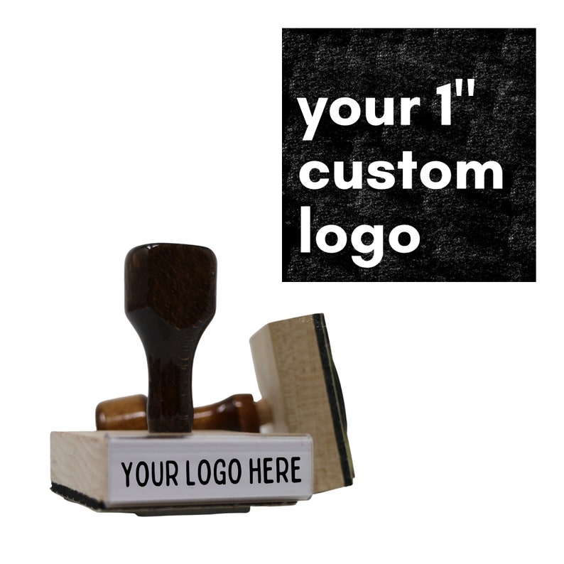 Custom 1 Logo Stamper Rubber Logo Handstamp and Ink - Etsy