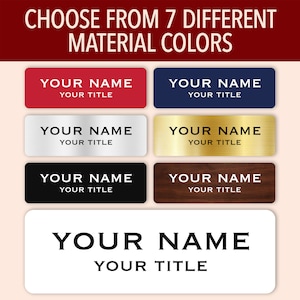 Custom Name Tag, Plastic Engraved Name Badge, Company Name Tags for ...