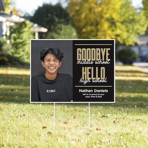 Middle School Graduation Yard Sign, Graduation Party Decor ...