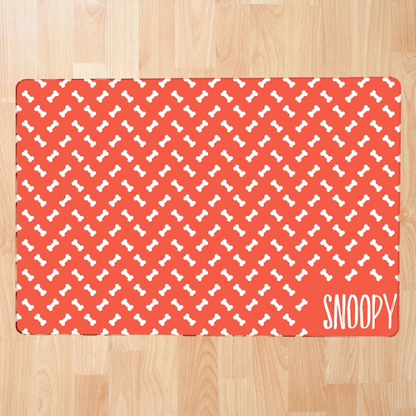 Dog Bowl Mat - Etsy