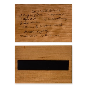 Recipe Cards, Handwritten Engraved Recipe, Custom Fridge Magnet ...