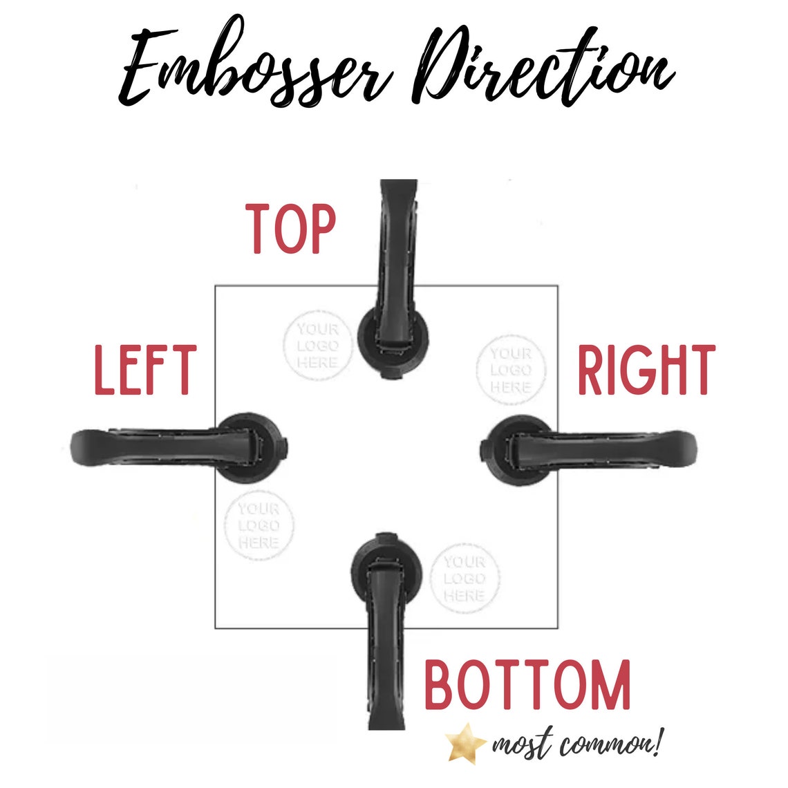 Custom Logo Desk Embosser Silver or Gold Seals Use Your - Etsy