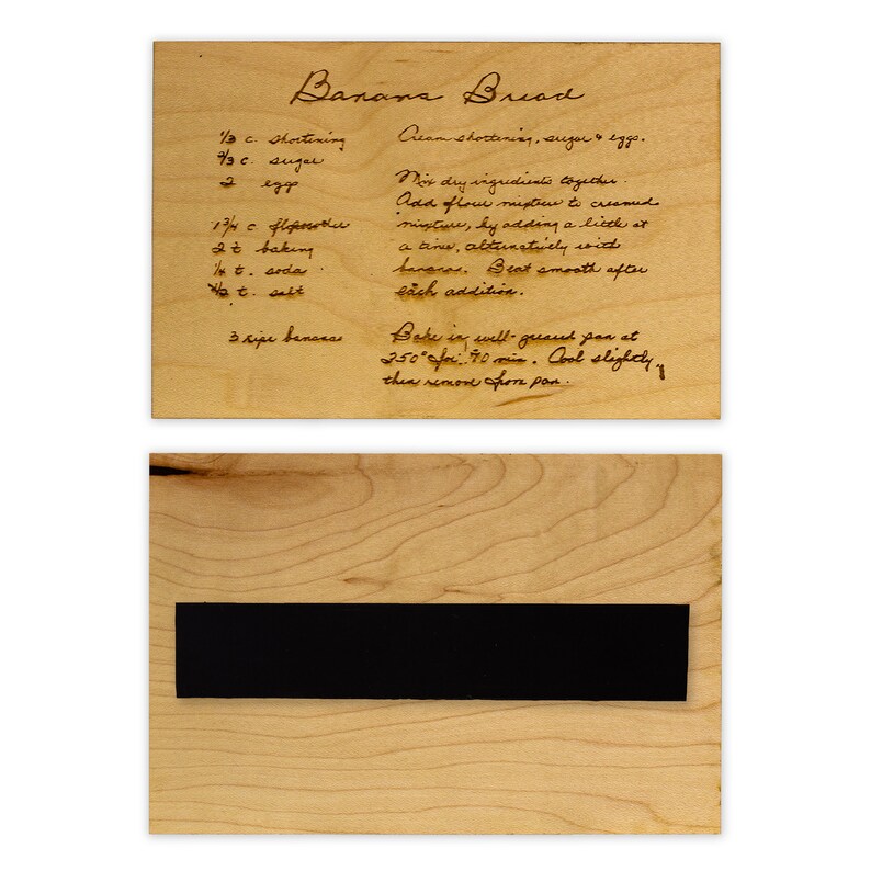 Recipe Cards Handwritten Engraved Recipe Custom Fridge - Etsy