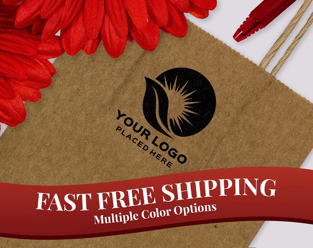 Custom 2" Logo Stamp | Rubber Logo Handstamp and Ink | Business Logo ...