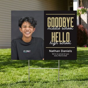 Middle School Graduation Yard Sign, Graduation Party Decor ...