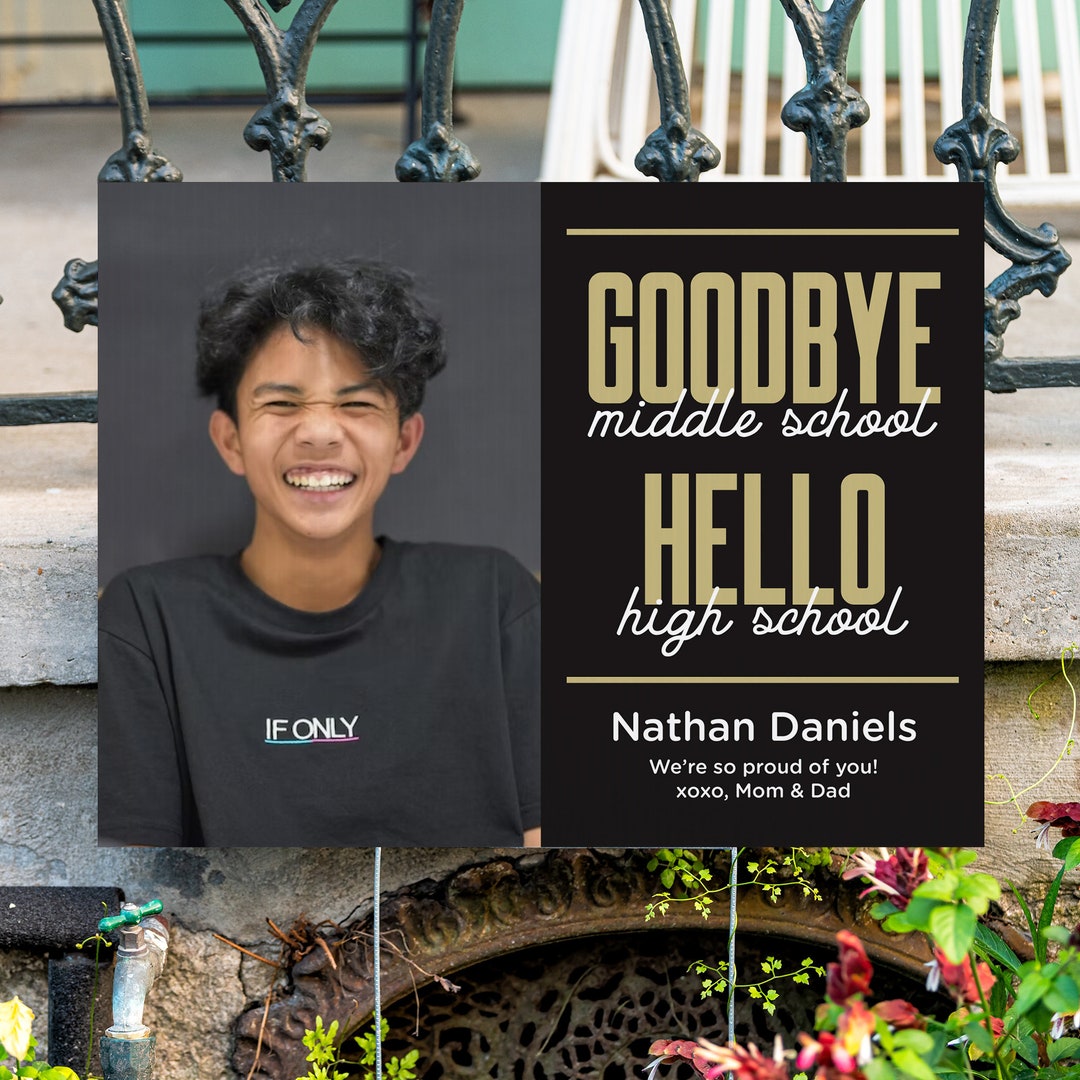 Middle School Graduation Yard Sign, Graduation Party Decor ...