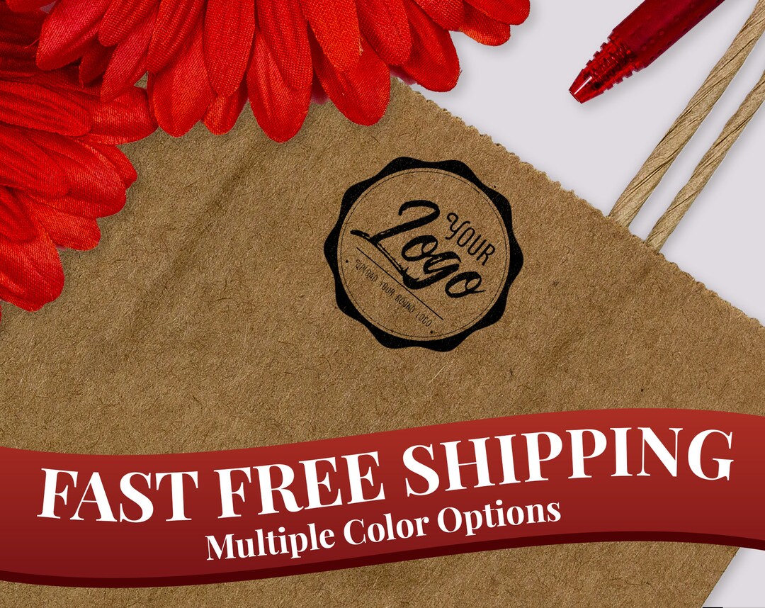 Custom 1 Logo Stamper Rubber Logo Handstamp and Ink - Etsy