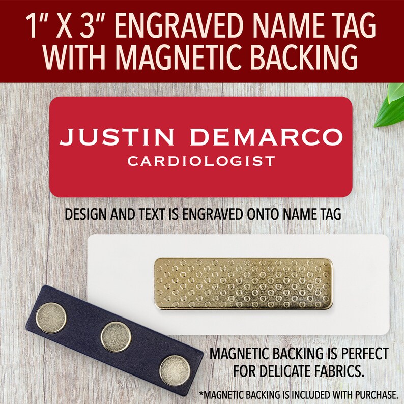 Custom Name Tag, Plastic Engraved Name Badge, Company Name Tags for ...