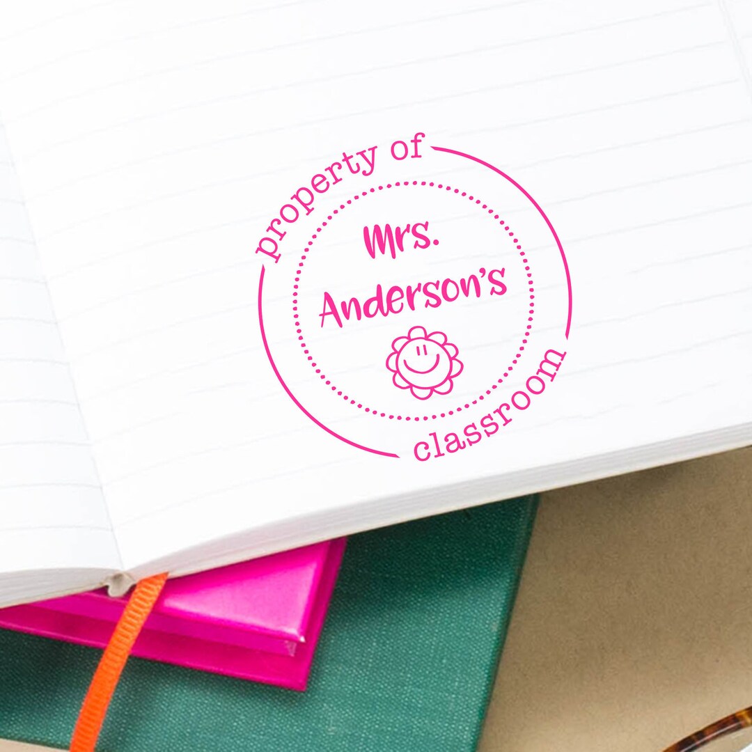 Custom Teacher Stamp, Classroom Library Stamp, Personalized Teacher ...
