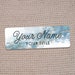 Custom Name Tag With Marble Design, Durable Plastic Name Tag With ...