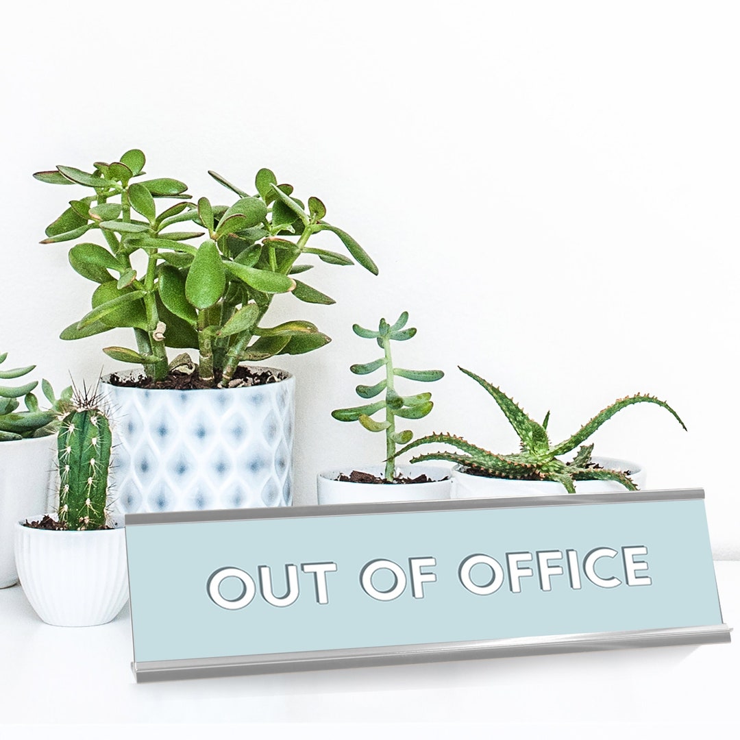 Out of Office Desk Plaque, Office Desk Decor Work Bestie Gift, Office ...