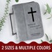 Custom Bible Cover With Cross, Personalized Bible Case, Leatherette ...